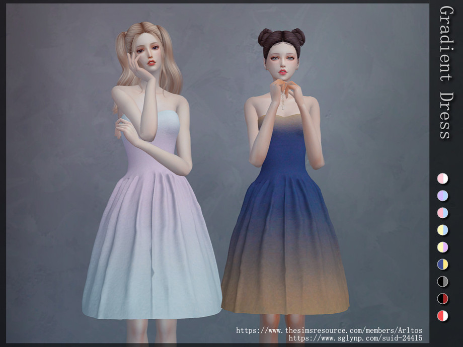 Gradient dress by Arltos from TSR • Sims 4 Downloads