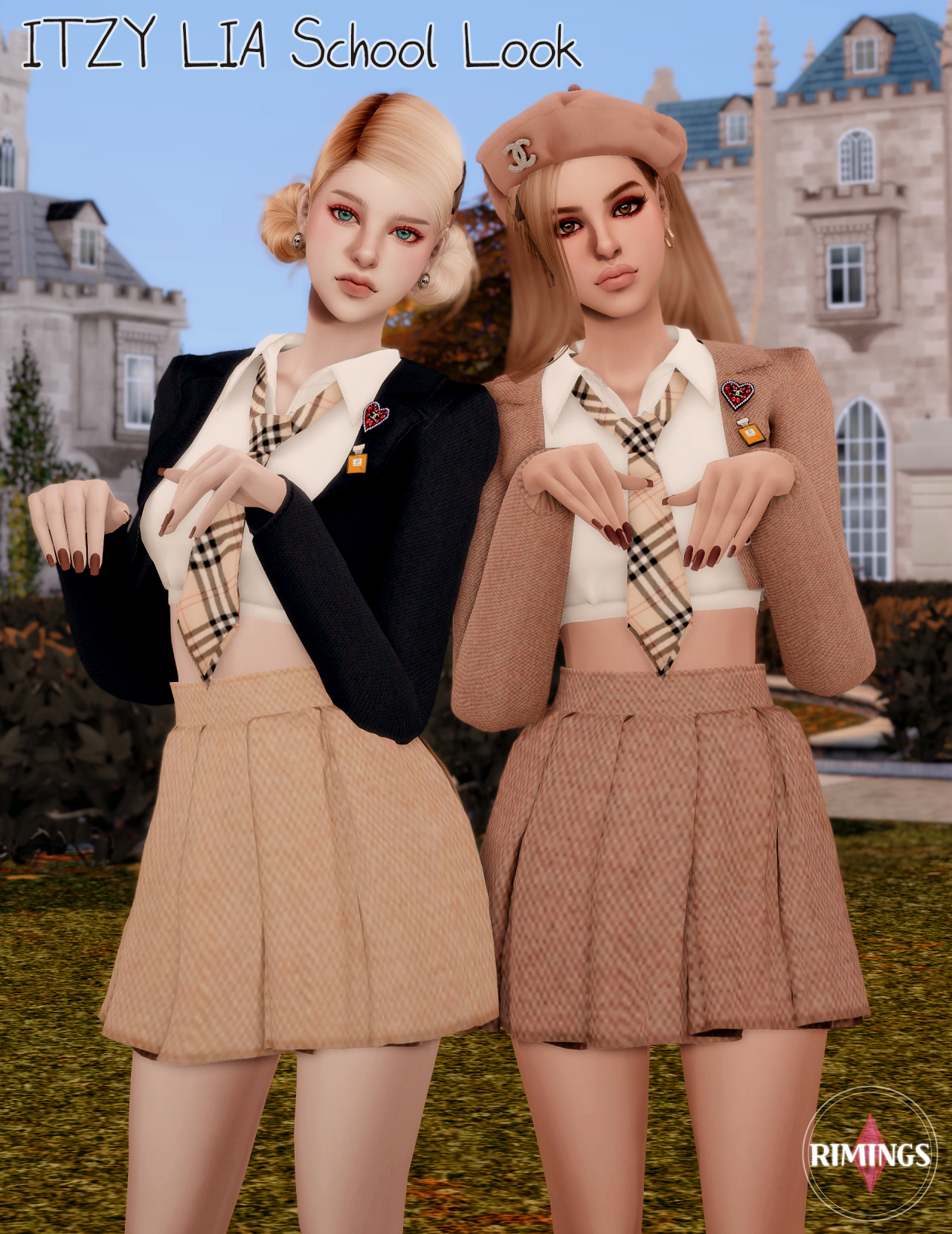 Lia School Look From Rimings Sims 4 Downloads Misa Inspired Fits 