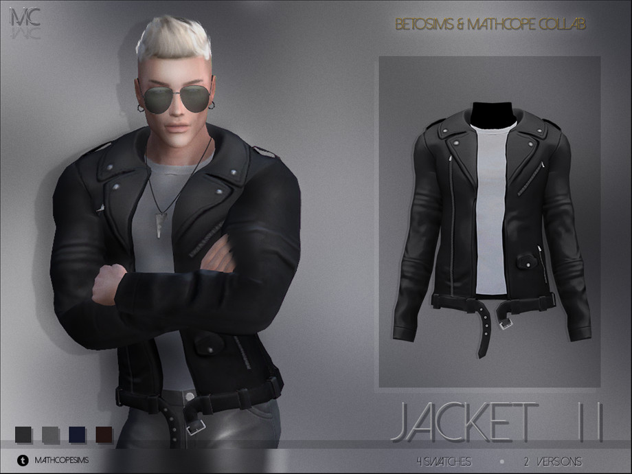 Biker Jacket II by Mathcope from TSR • Sims 4 Downloads