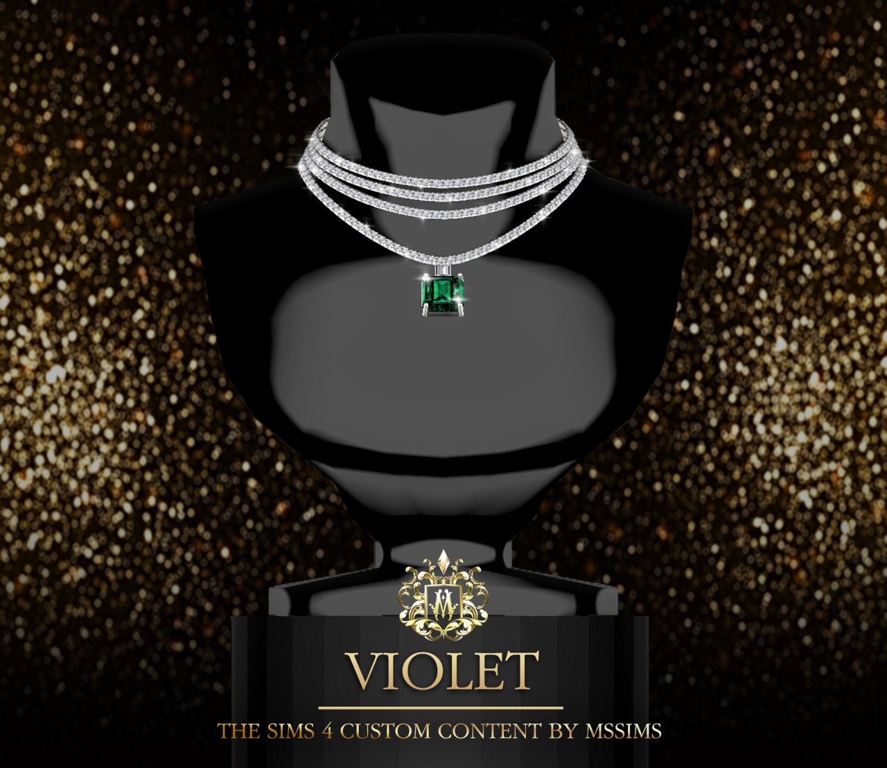 Violet Necklace and Earrings from MSSIMS • Sims 4 Downloads