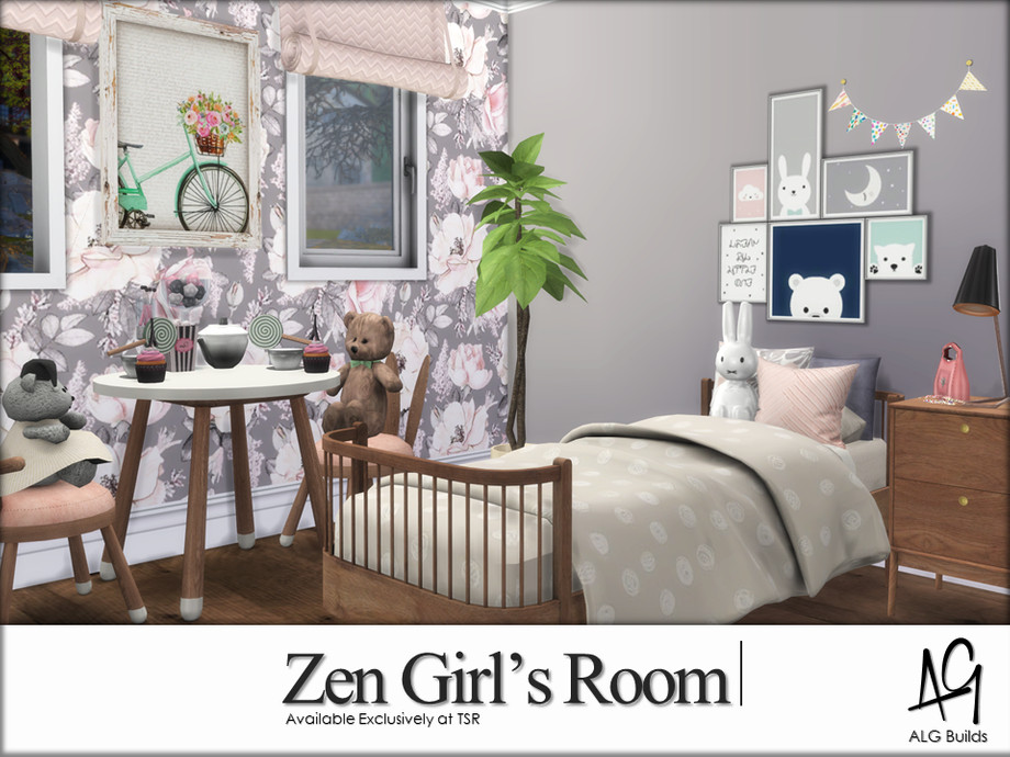 Zen Girls Room by ALGbuilds from TSR • Sims 4 Downloads