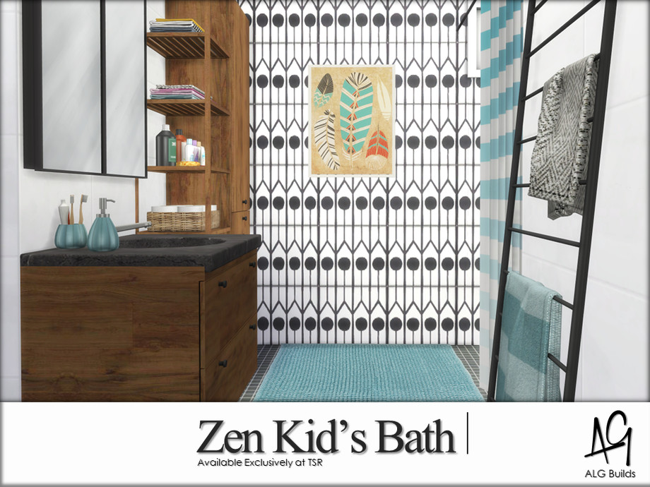 Zen Kids Bath by ALGbuilds from TSR • Sims 4 Downloads