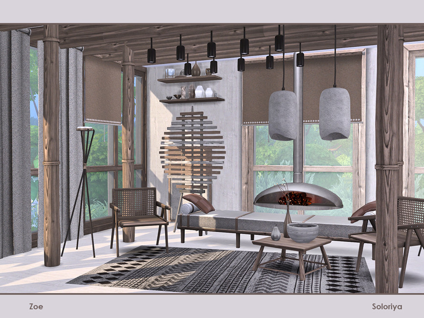 Zoe Livingroom by soloriya from TSR • Sims 4 Downloads