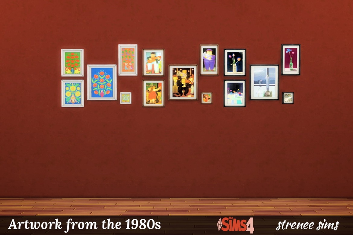 Art Series: Artwork from the 1980-2000s from Strenee sims • Sims 4 ...