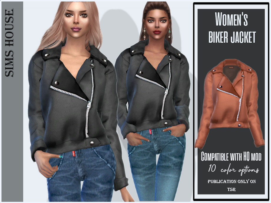 Biker Jacket by Sims House from TSR • Sims 4 Downloads