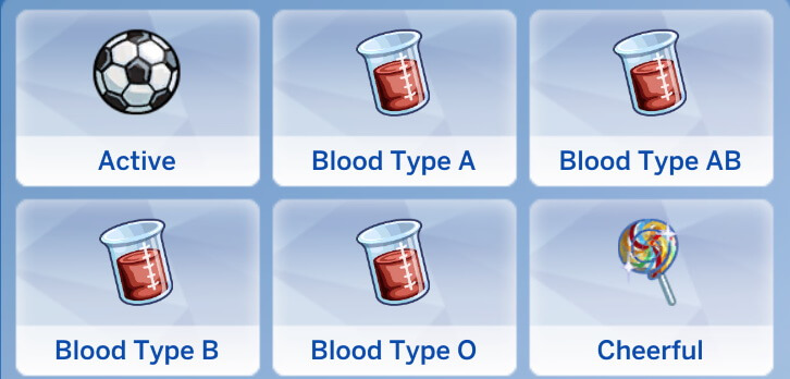 Blood Type Mod by shiningmoonmods from Mod The Sims • Sims 4 Downloads