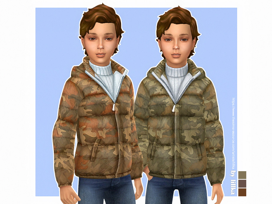 Camo Jacket by lillka from TSR • Sims 4 Downloads