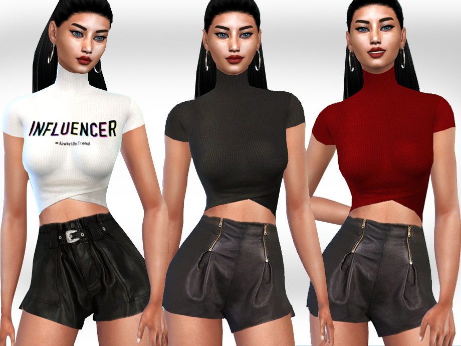Casual Trendy Tops by Saliwa from TSR • Sims 4 Downloads