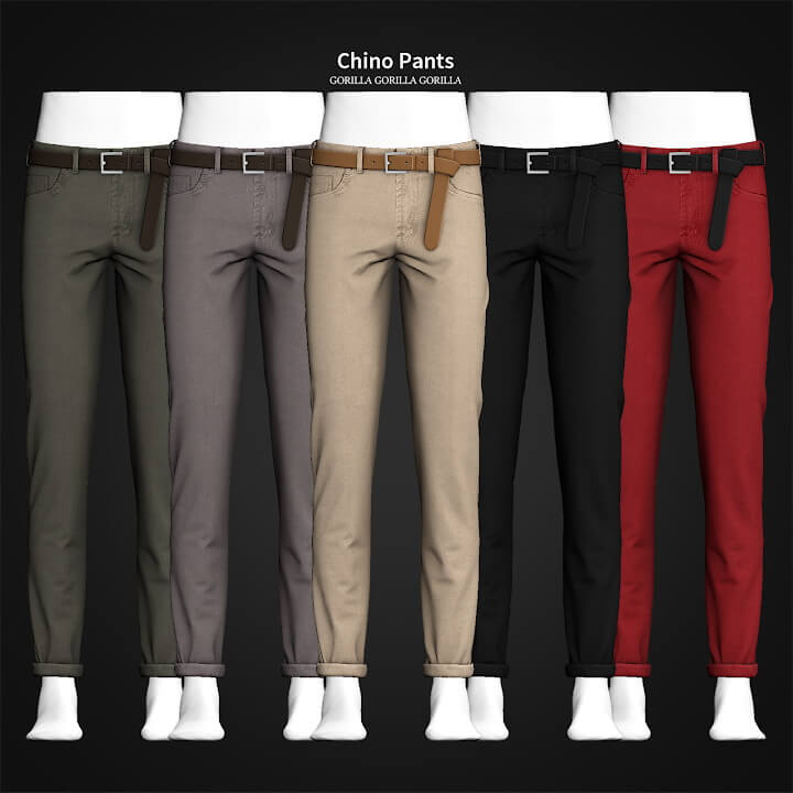 Chino Pants from Gorilla • Sims 4 Downloads