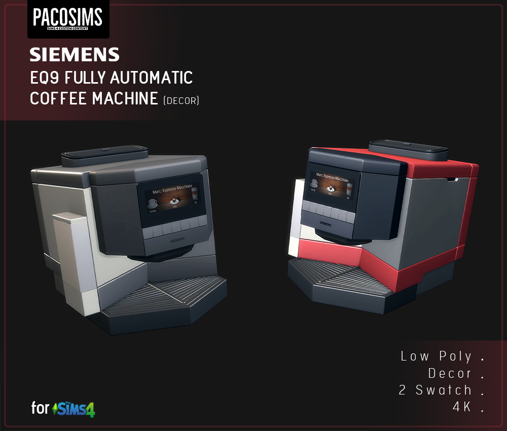 Coffee Machine Decor from Paco Sims • Sims 4 Downloads