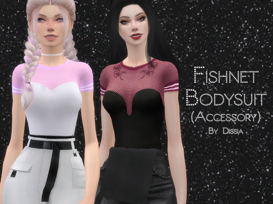 Fishnet Bodysuit Accessory by Dissia from TSR • Sims 4 Downloads