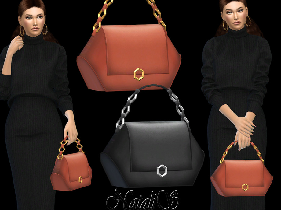 Hehagon shape handbag by NataliS from TSR • Sims 4 Downloads