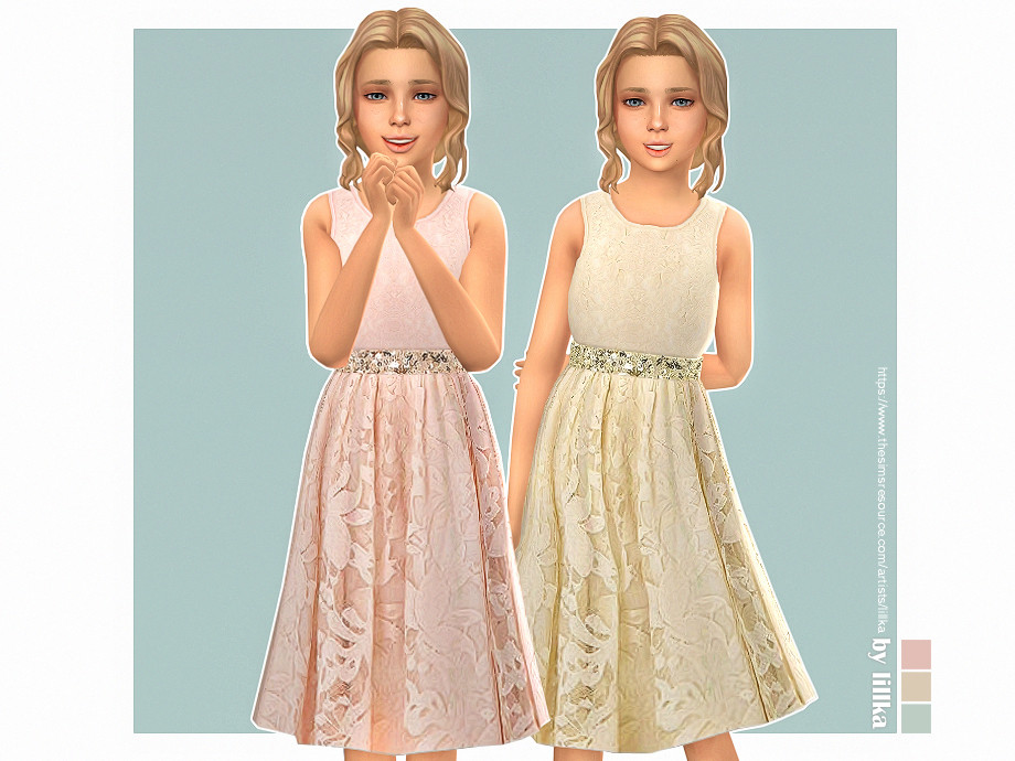 Kelly Dress by lillka from TSR • Sims 4 Downloads