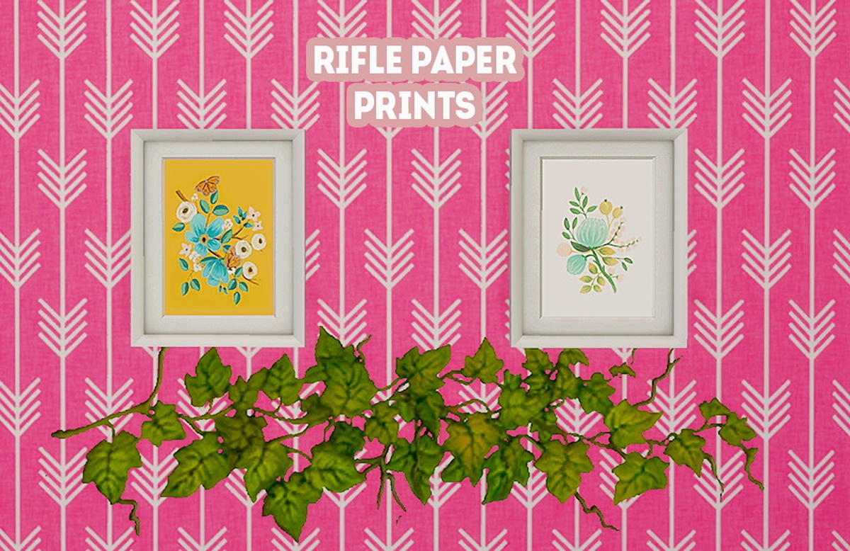 Rifle paper prints from LinaCherie • Sims 4 Downloads