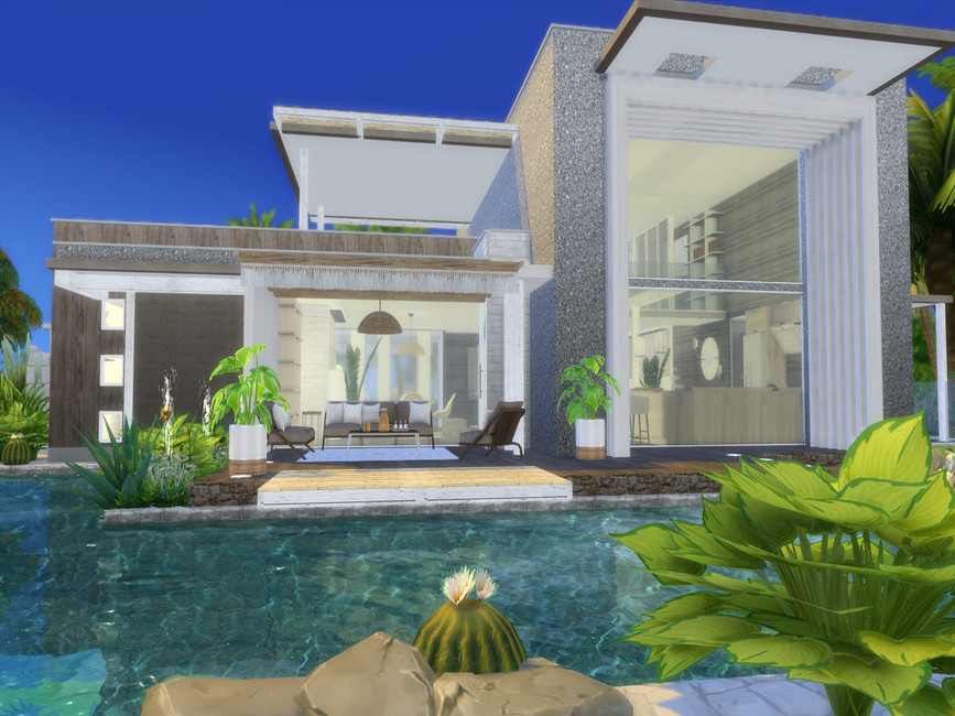 Sunset Breeze Villa by Suzz86 from TSR • Sims 4 Downloads