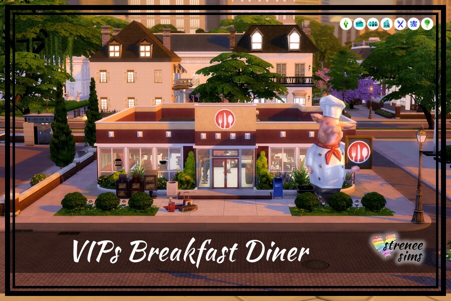 VIPs Breakfast Diner from Strenee sims • Sims 4 Downloads