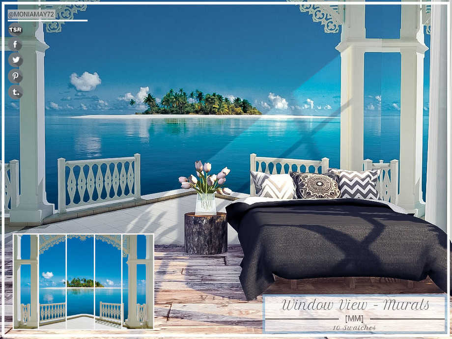 Window View 10 Murals by Moniamay72 from TSR • Sims 4 Downloads