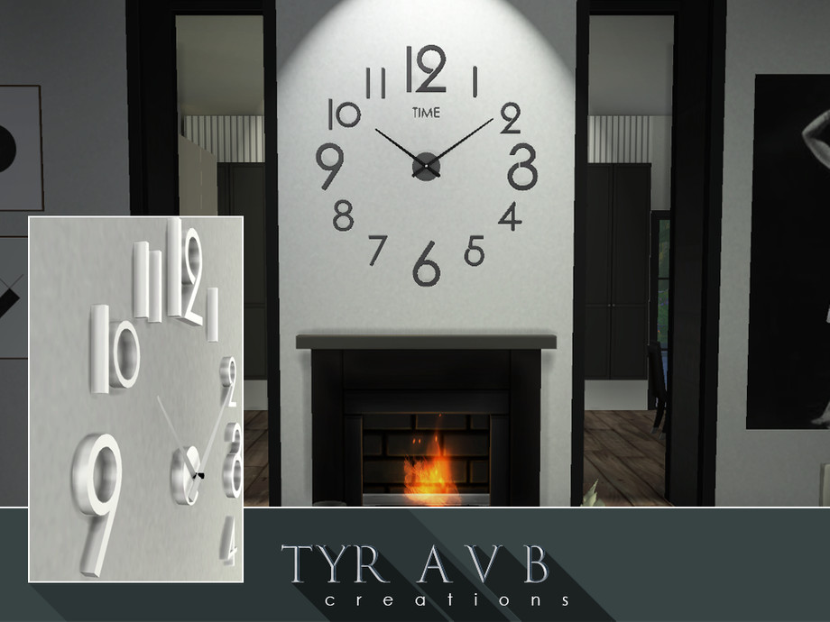 3D Wall Clock by TyrAVB from TSR • Sims 4 Downloads