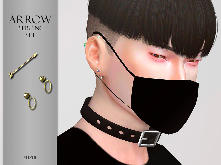 Arrow Piercings Set by Suzue from TSR • Sims 4 Downloads