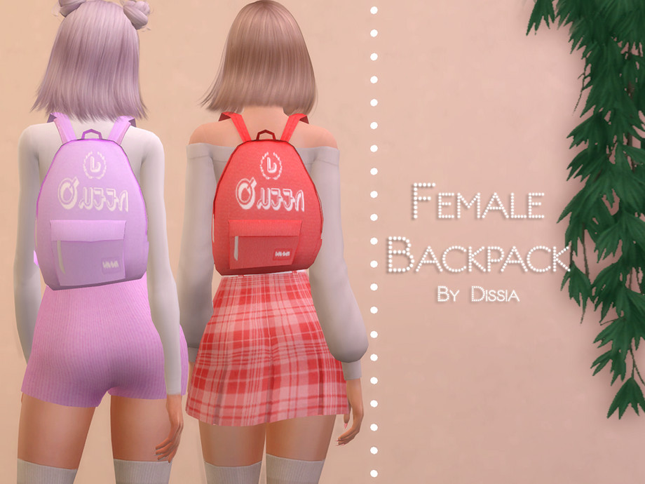Backpack Female by Dissia from TSR • Sims 4 Downloads