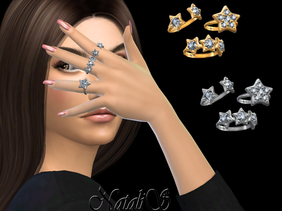 Diamond star ring set by NataliS from TSR • Sims 4 Downloads