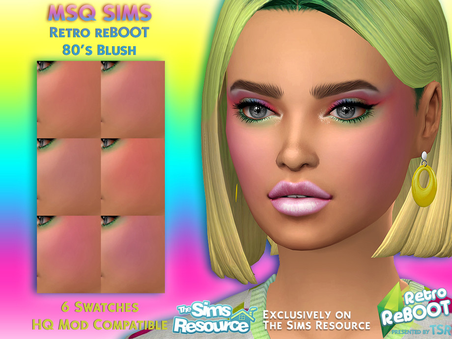 Retro ReBOOT 80s Blush by MSQSIMS from TSR • Sims 4 Downloads