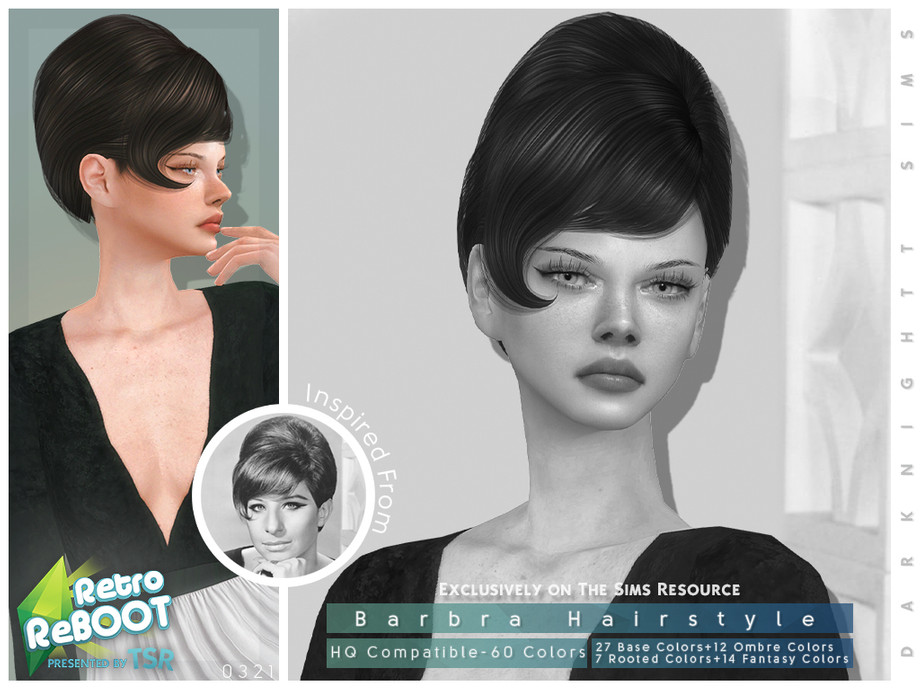 Retro ReBOOT Barbra Hairstyle by DarkNighTt from TSR • Sims 4 Downloads