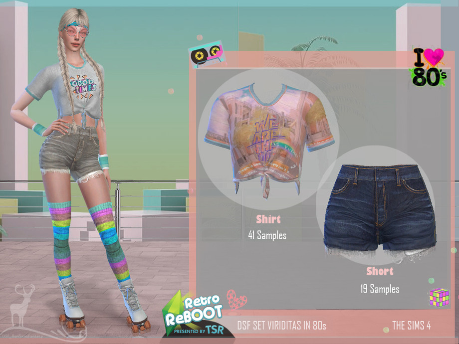 Retro ReBOOT Set Viriditas in 80s by DanSimsFantasy from TSR • Sims 4 ...