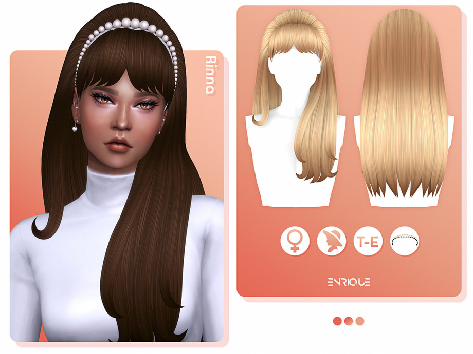Rinna Hairstyle by Enriques4 from TSR • Sims 4 Downloads
