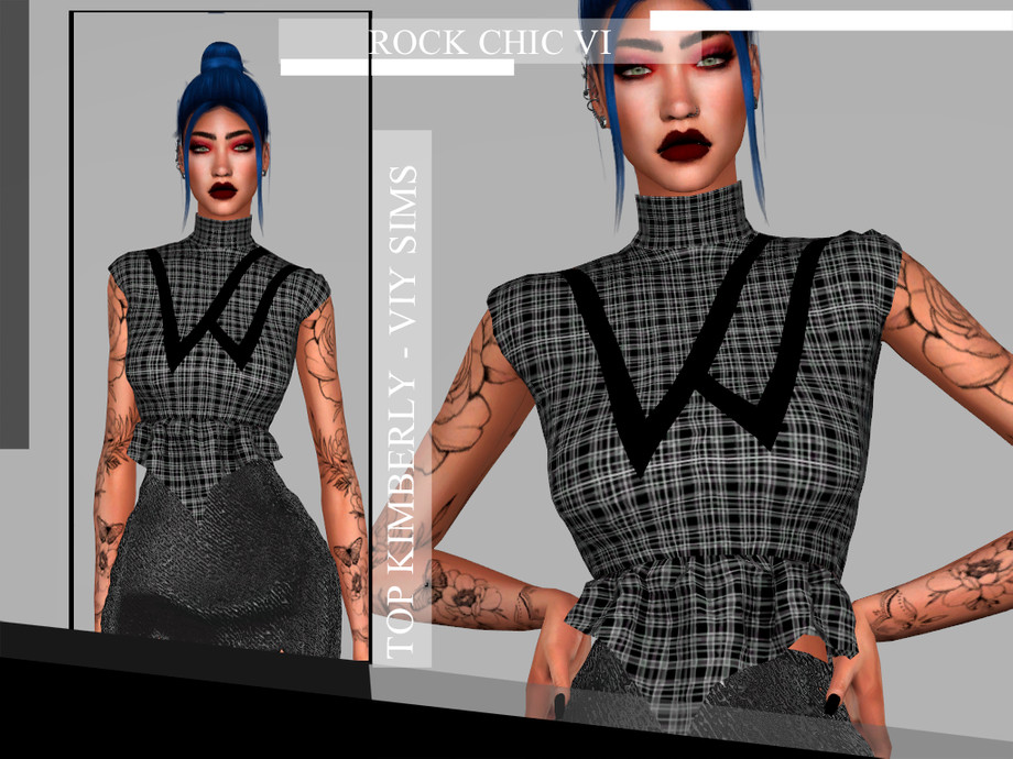 Rock Chic VI Top Kimberly by Viy Sims from TSR • Sims 4 Downloads