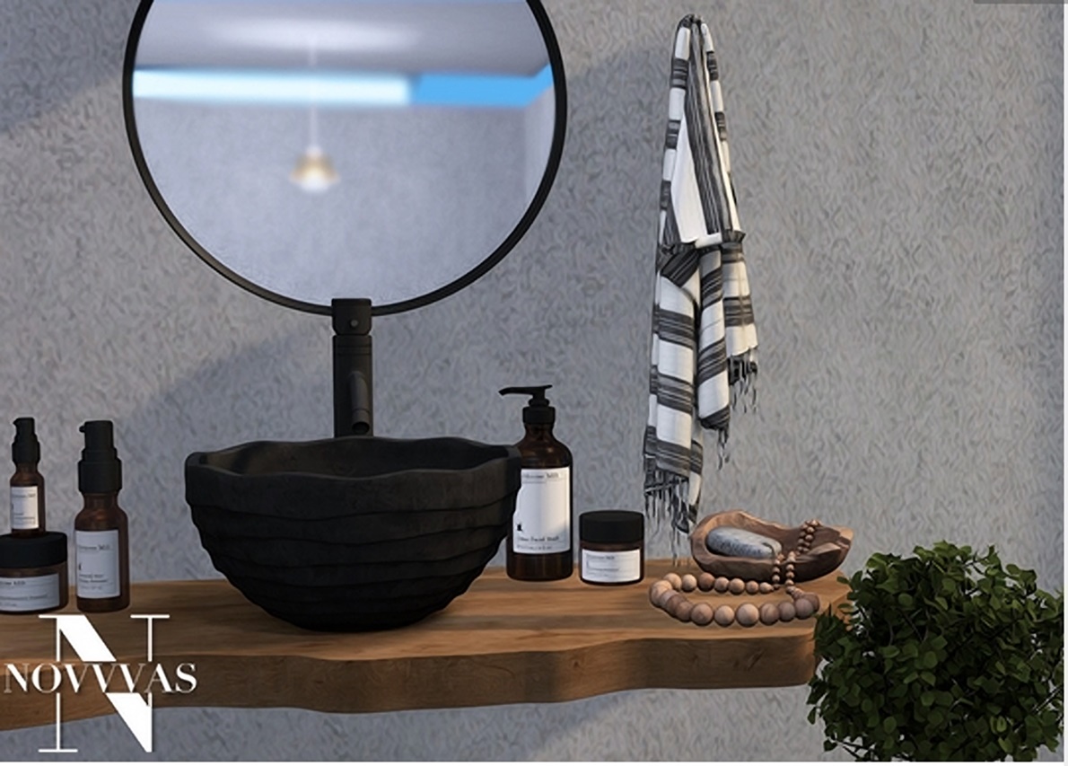 Rustic Bathroom from NOVVAS • Sims 4 Downloads
