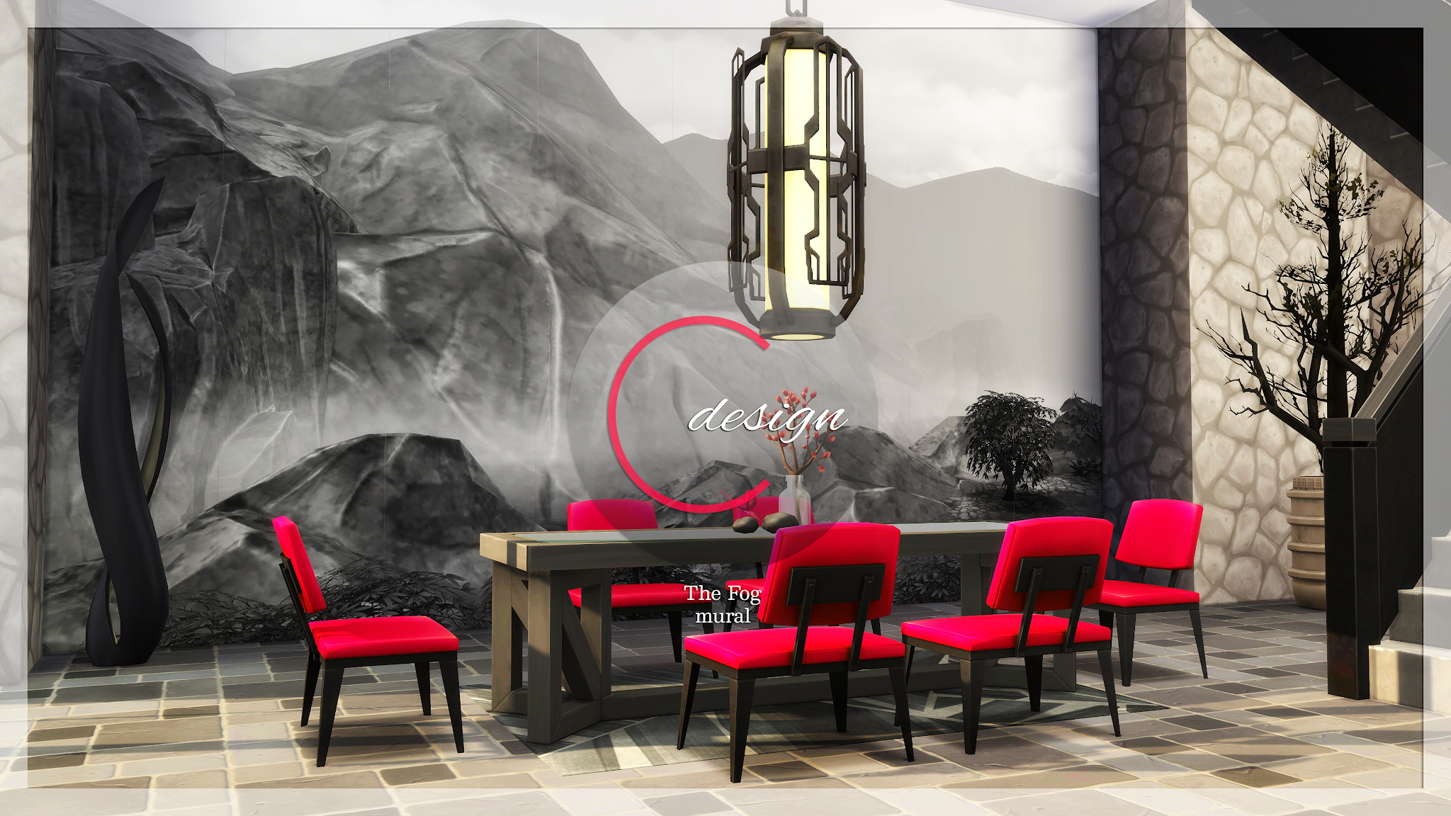 The Fog Mural from Cross Design • Sims 4 Downloads