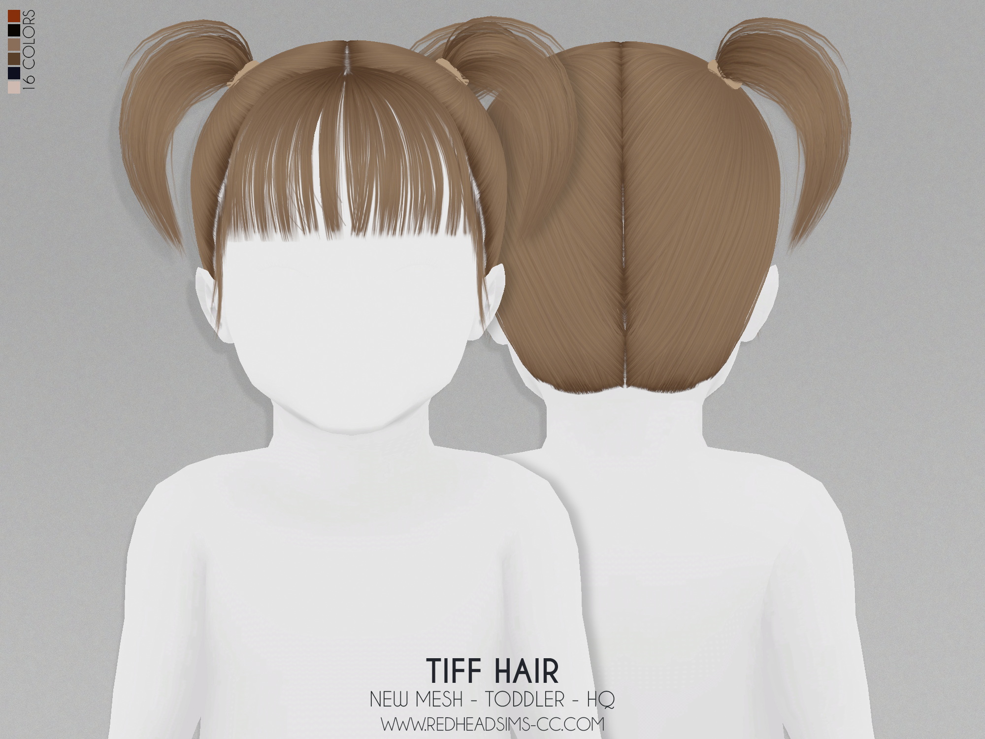 Tiff Hair T from Red Head Sims • Sims 4 Downloads