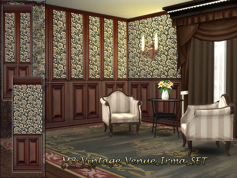 Vintage Venue Irma Walls by matomibotaki from TSR • Sims 4 Downloads