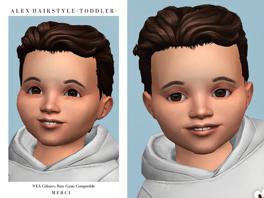 Alex Hair T by Merci from TSR • Sims 4 Downloads