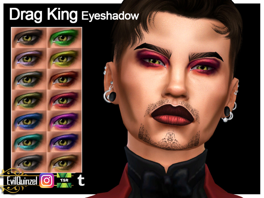 Drag King Eyeshadow by EvilQuinzel from TSR • Sims 4 Downloads