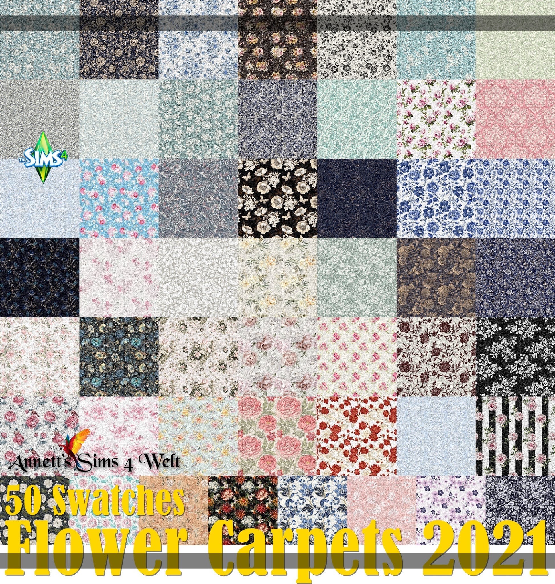 Flower Carpets 2021 from Annett`s Sims 4 Welt • Sims 4 Downloads