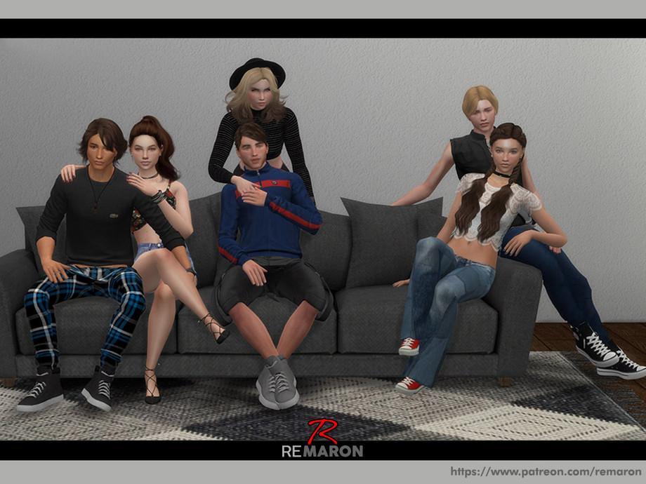 Group Pose November Offer Part 02 by remaron from TSR • Sims 4 Downloads