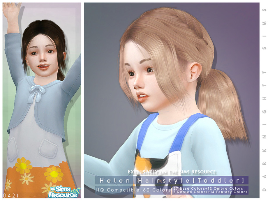 Helen Hairstyle TG by DarkNighTt from TSR • Sims 4 Downloads