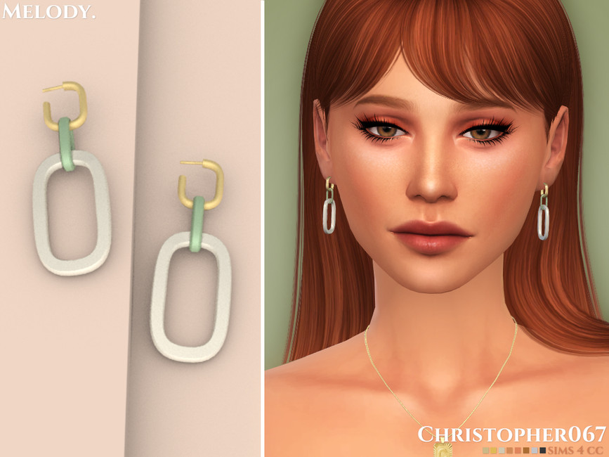 Melody Earrings by christopher067 from TSR • Sims 4 Downloads