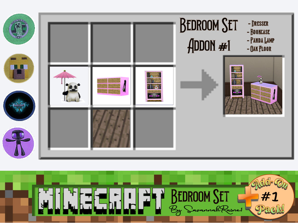 Minecraft Bedroom Set Add-On Pack 1 by SavannahRaine from Mod The Sims ...