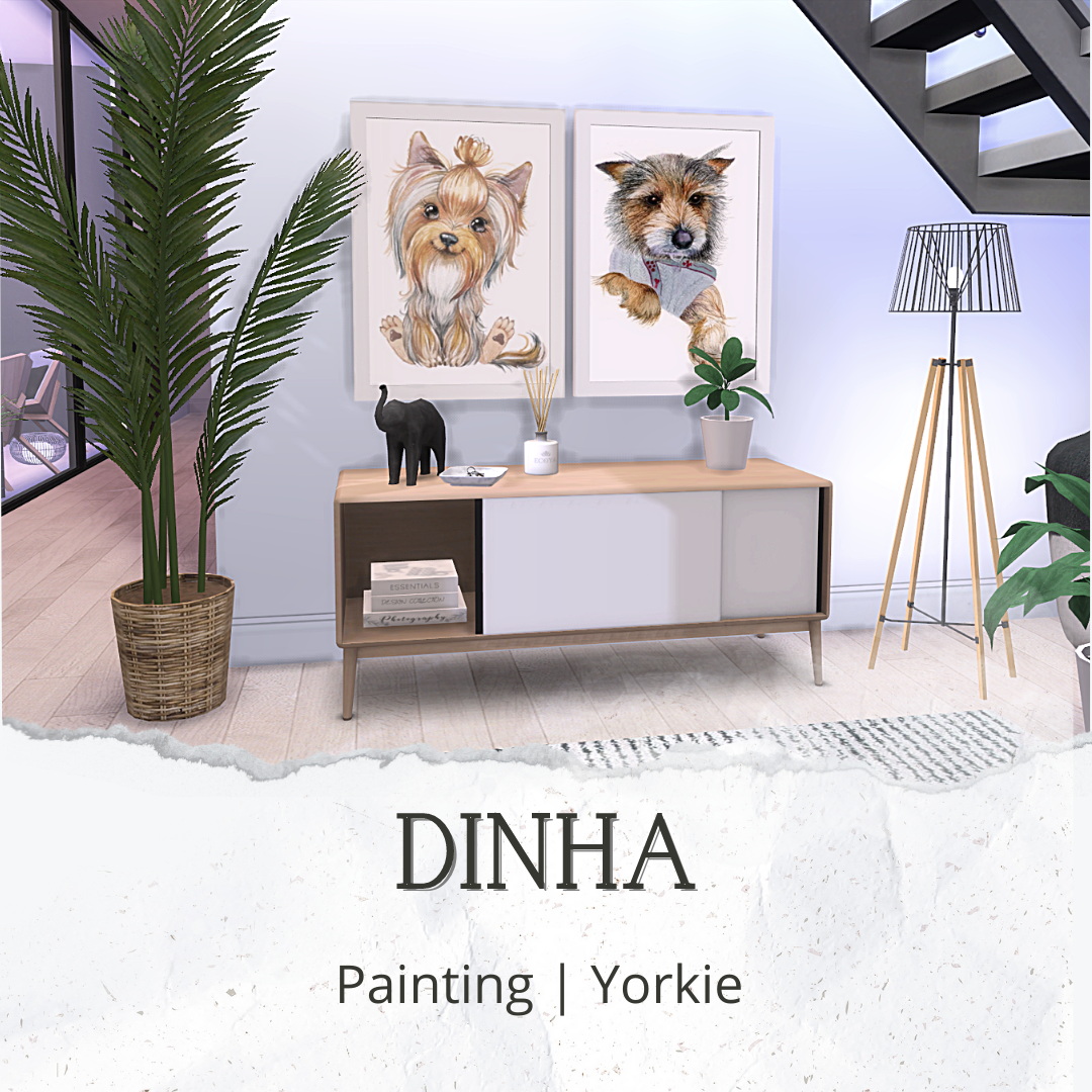Painting Yorkie from Dinha Gamer • Sims 4 Downloads