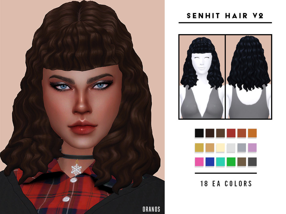 Senhit Hair V2 by OranosTR from TSR • Sims 4 Downloads
