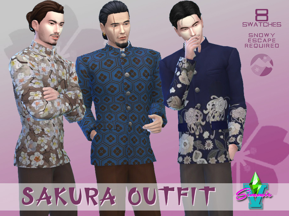 Sakura Outfit by SimmieV from TSR • Sims 4 Downloads