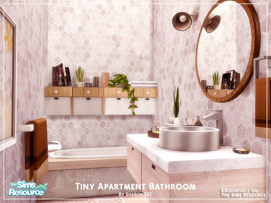 Tiny Apartment Bathroom by sharon337 from TSR • Sims 4 Downloads