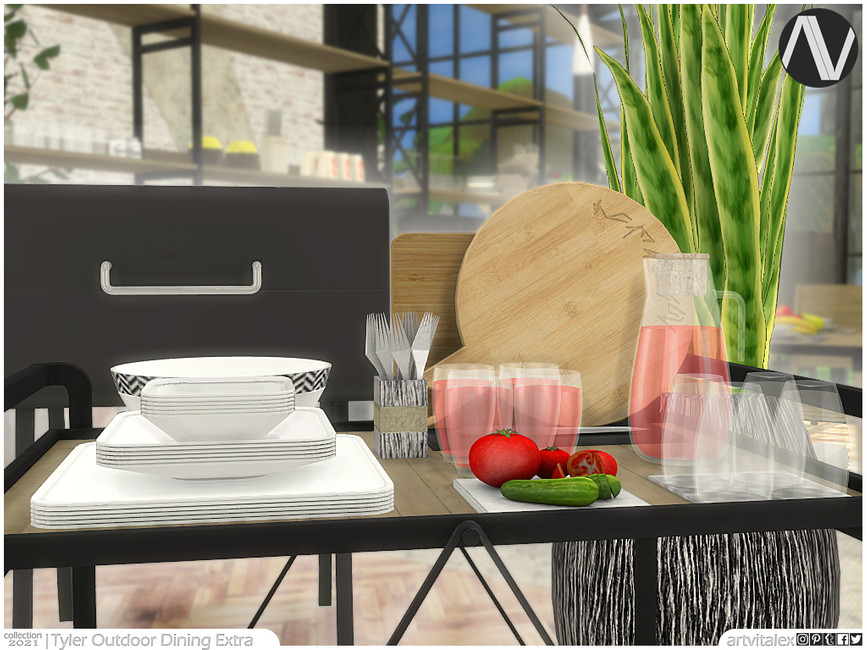Tyler Outdoor Dining Extra by ArtVitalex from TSR • Sims 4 Downloads