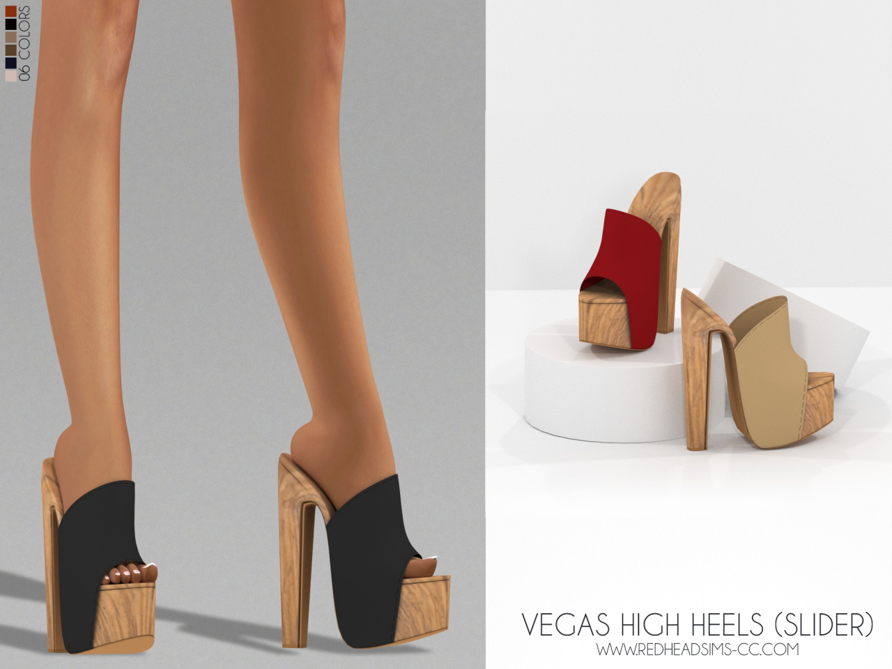 Vegas High Heels from Red Head Sims • Sims 4 Downloads