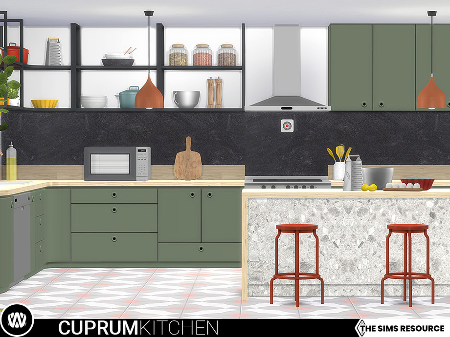 Cuprum Kitchen Surfaces by wondymoon from TSR • Sims 4 Downloads