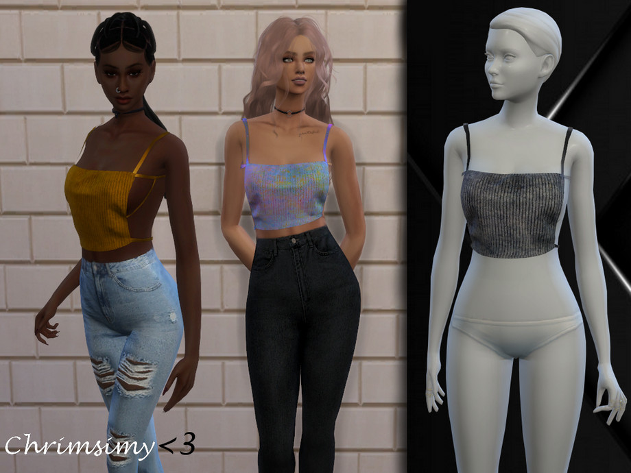 Halter Vest by chrimsimy from TSR • Sims 4 Downloads