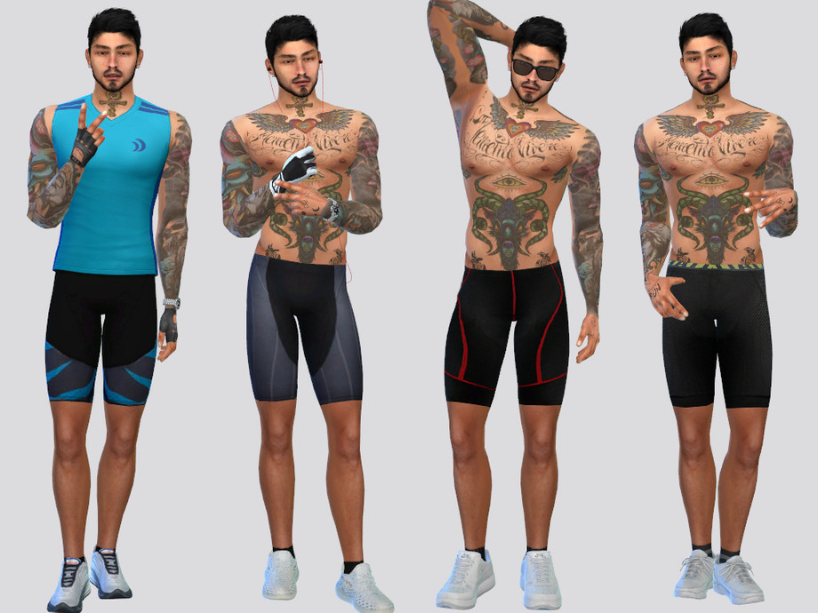 Marks Cycling Shorts by McLayneSims from TSR • Sims 4 Downloads